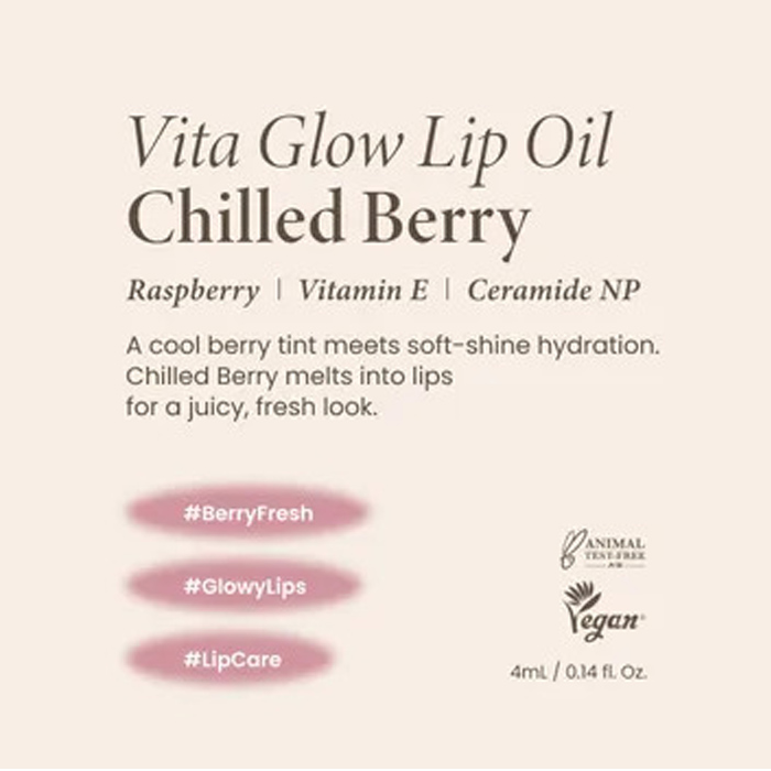 AXIS-Y VITA GLOW LIP OIL -CHILLED BERRY 4.5G || The Beauty Spot